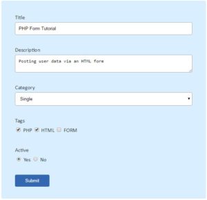 Access Form Data from PHP - Phppot