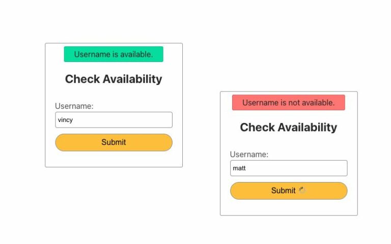 Live Username Availability Check using PHP and jQuery AJAX - Phppot