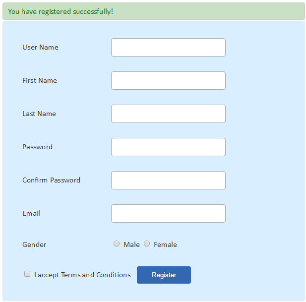PHP User Registration Form Phppot