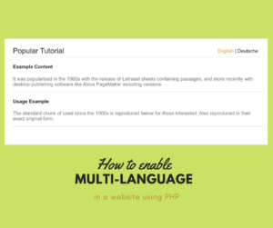 How to Enable Multi-language Support to Website using PHP - Phppot