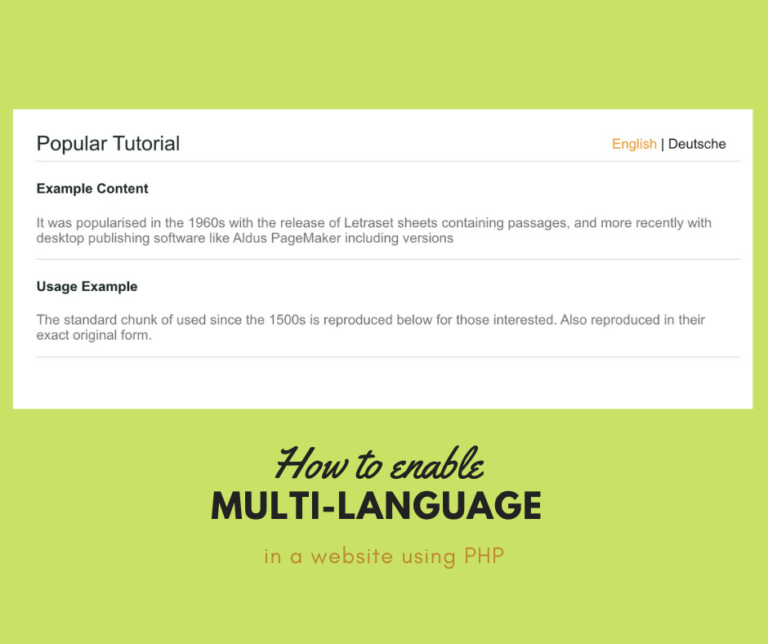 How to Enable Multi-language Support to Website using PHP - Phppot