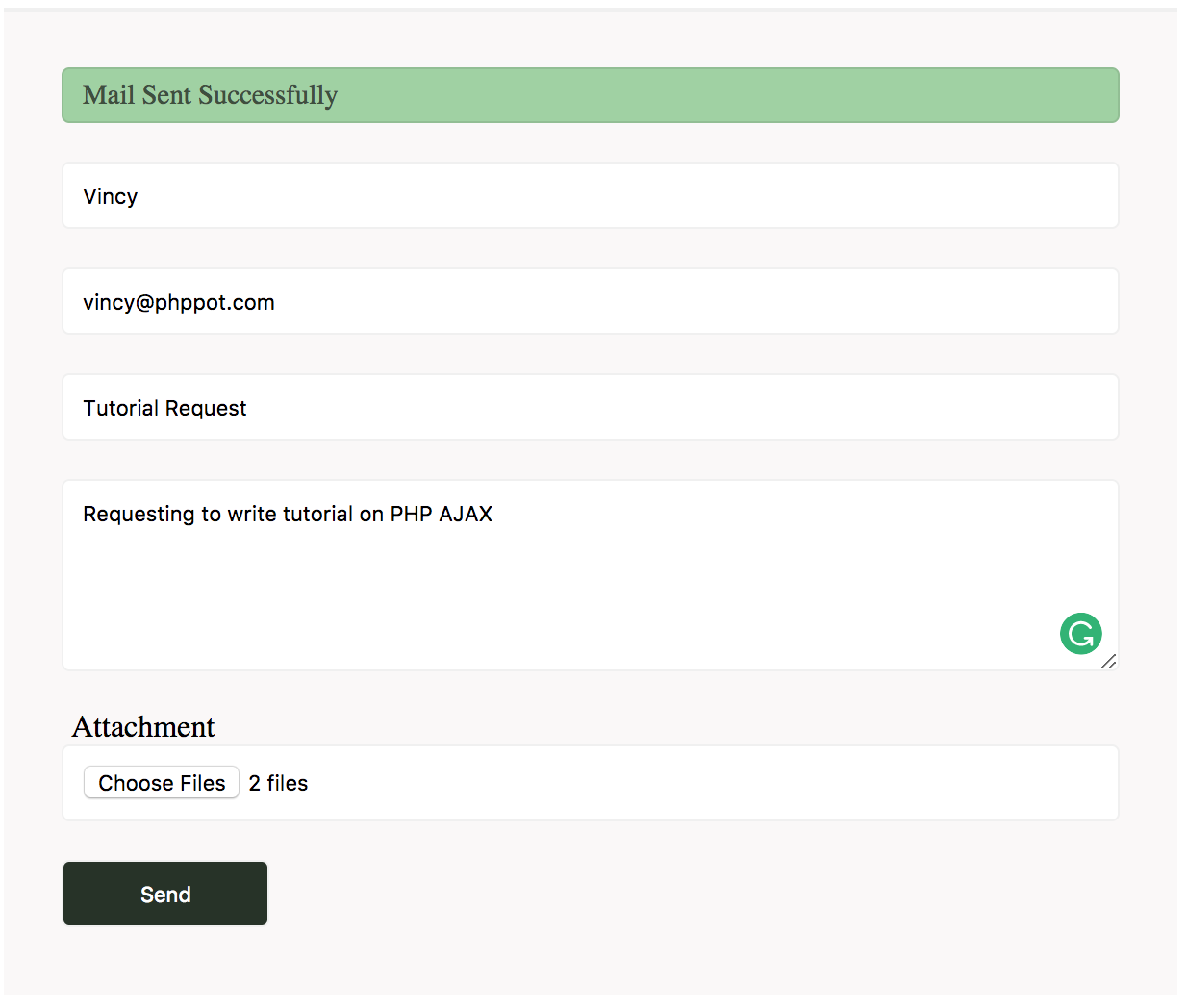 Send Email With Multiple Attachments Using PHP Phppot