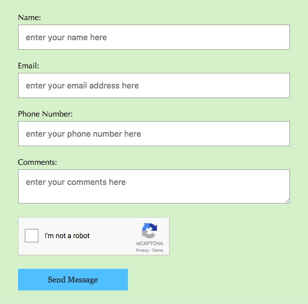 PHP Contact Form With Google ReCAPTCHA