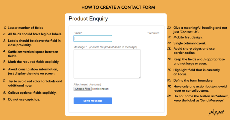 Simple Secure Spam-Free Contact Form in PHP – Iris - Phppot