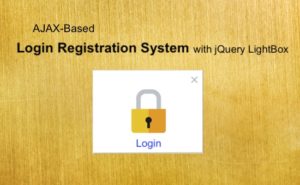 AJAX Based Login Registration System with jQuery Lightbox - Phppot