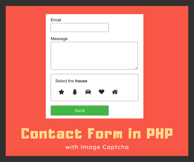 Contact Form With Custom Image Captcha Validation Like Google ReCaptcha 