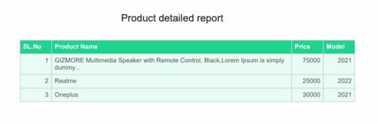 JsPDF AutoTable Example Table To PDF Phppot