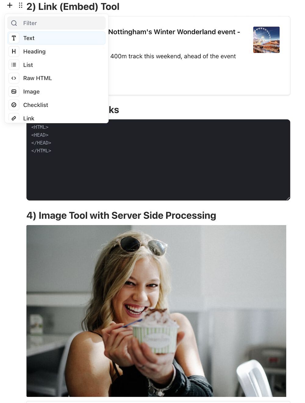 Create Web Text Editor Using JavaScript With Editor js Phppot