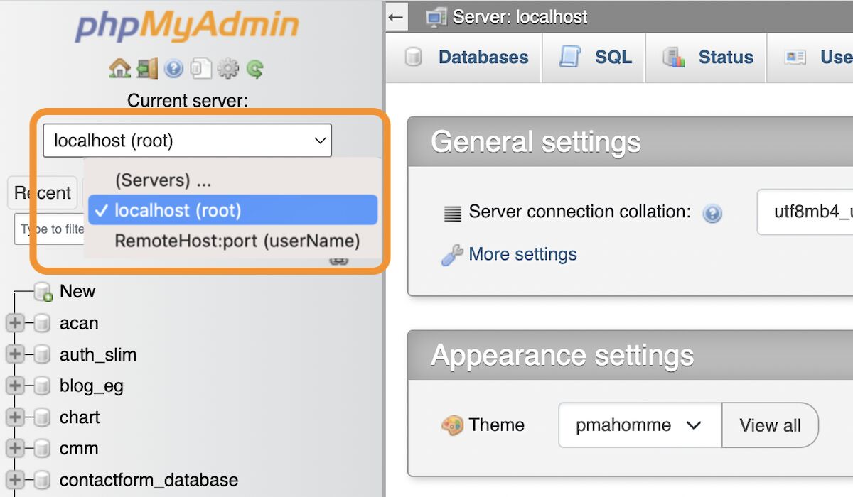 PhpMyAdmin How To Connect A Remote Database Phppot