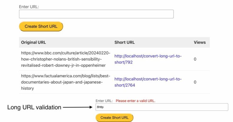 Create Shortener to Convert Long URL to Short in JavaScript - Phppot