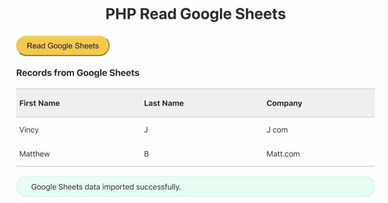 How to Read Google Sheets with PHP - Phppot