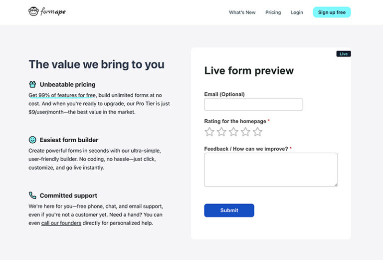 FormApe: The Easiest Form Builder - Phppot