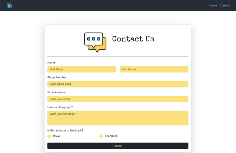 How to Build a Modern Contact Form in React (With Validation & API ...