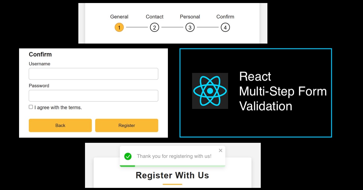 Build a Multi-Step Form in React with Validation and Progress Bar - Phppot